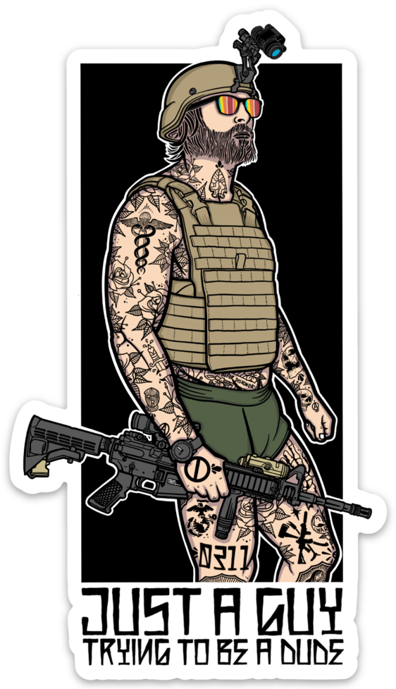 Tryin To Be A Dude Sticker – Man Cave And Apparel
