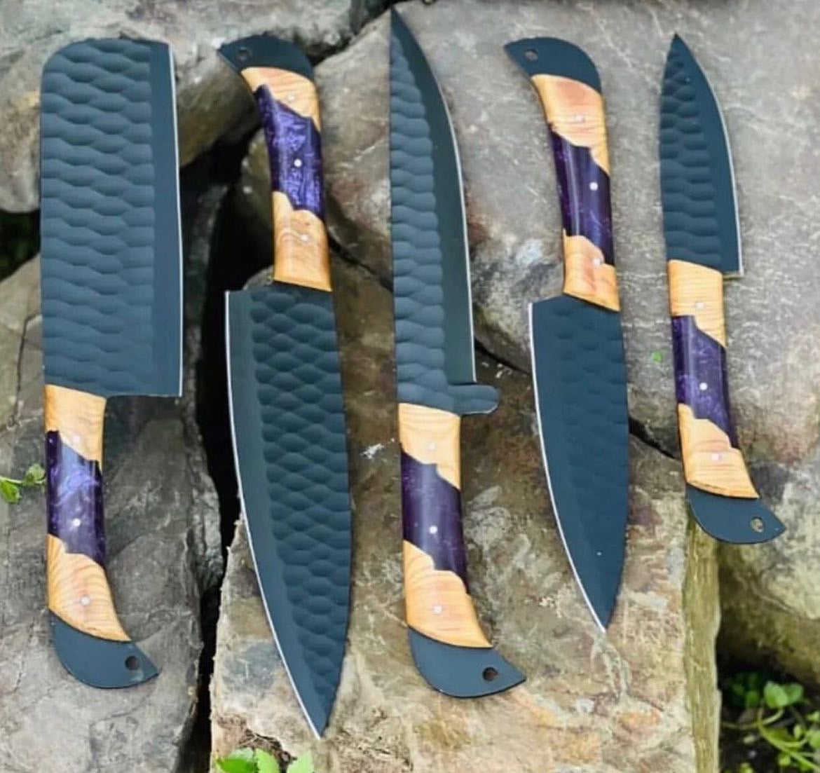 Custom Handmade D2 Forged Steel Kitchen Knives Set – Man Cave And Apparel