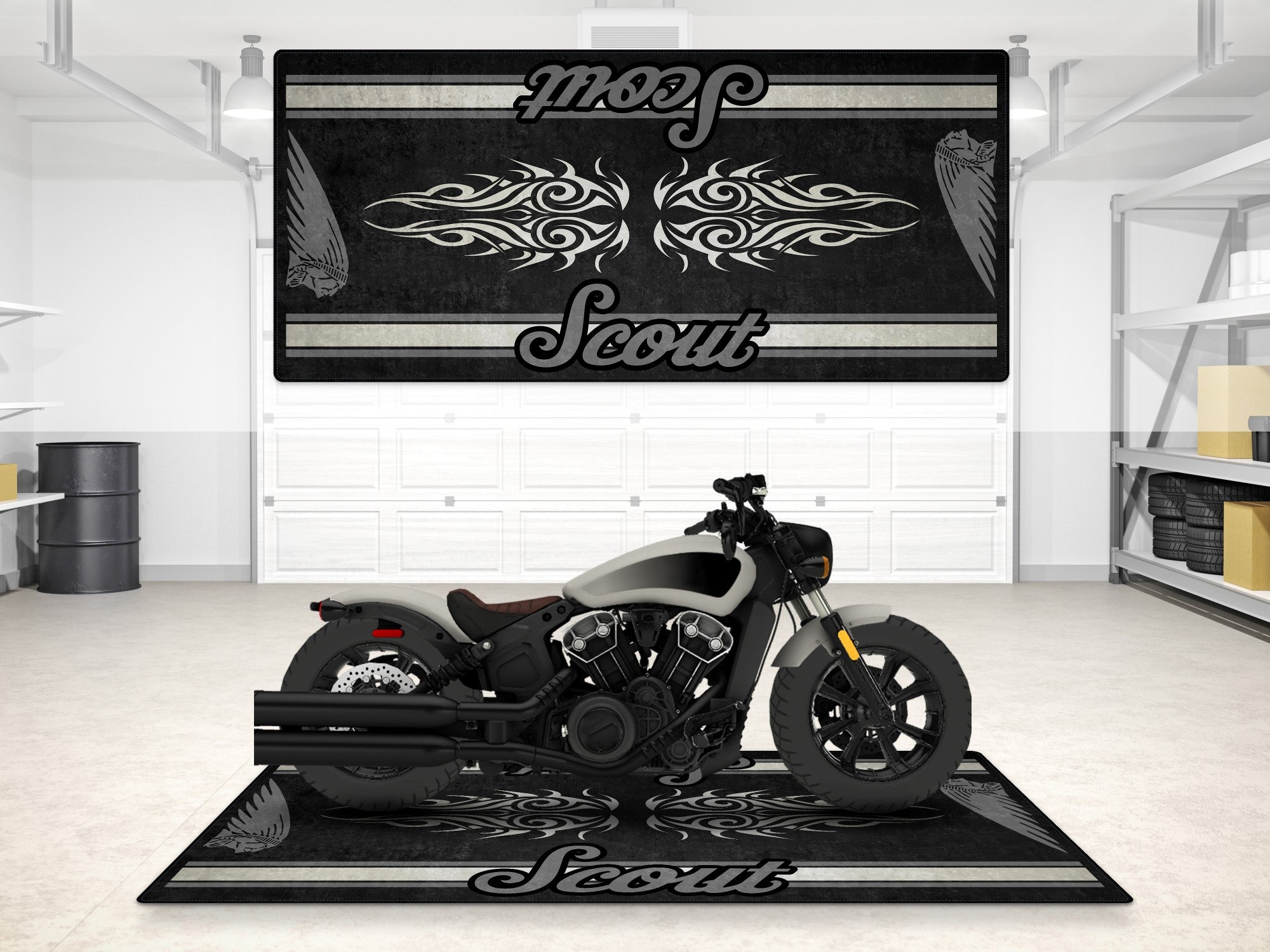 MPM Motorcycle Mat for Indian Scout Bobber - MM7321 – Man Cave And Apparel