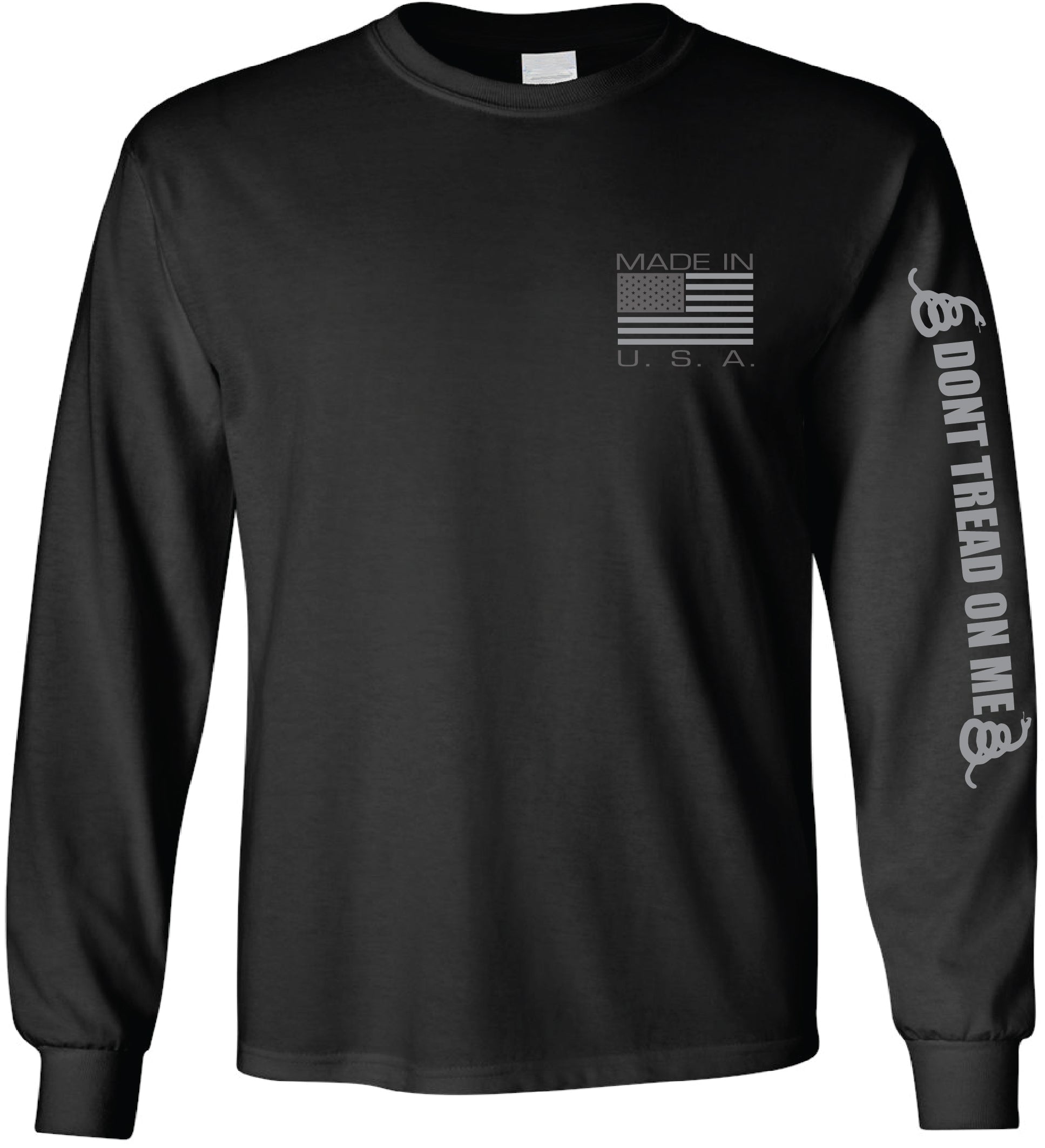 Made in USA Vertical Longsleeve - Black – Man Cave And Apparel