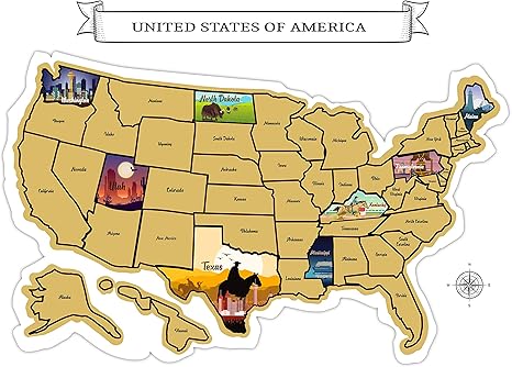 Lineman Scratch Off Map – Man Cave And Apparel