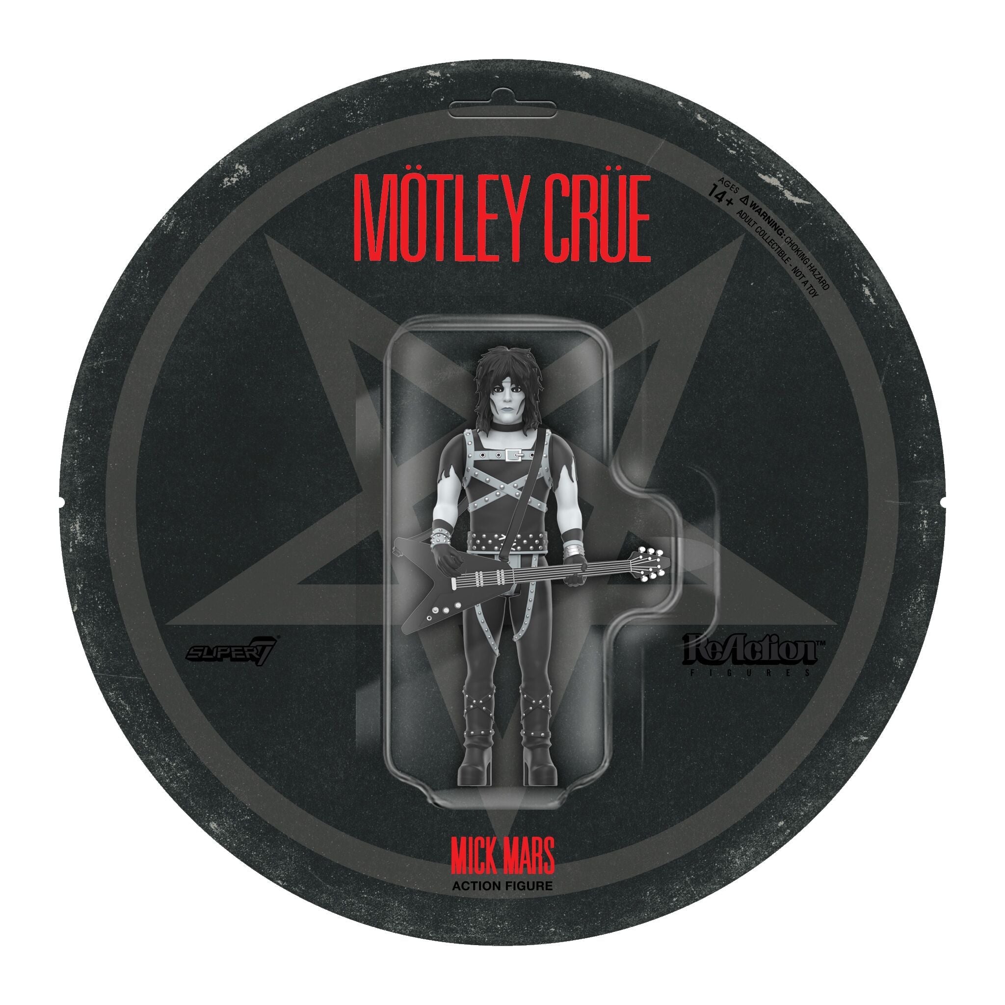 Super7 x Mötley Crüe - Mick Mars (Shout At The Devil B&W) ReAction Fig ...