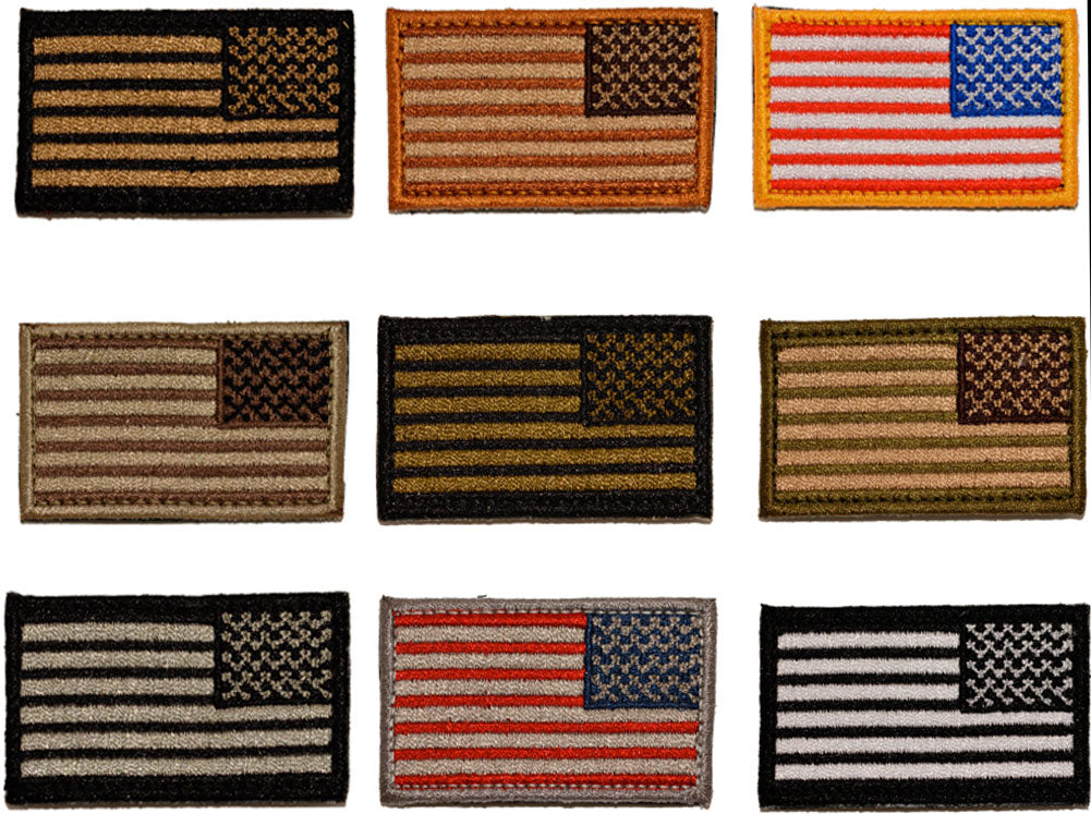 Reverse Mini USA Flag Patches - 1.5" x 2" - Reverse – Man Cave And Apparel