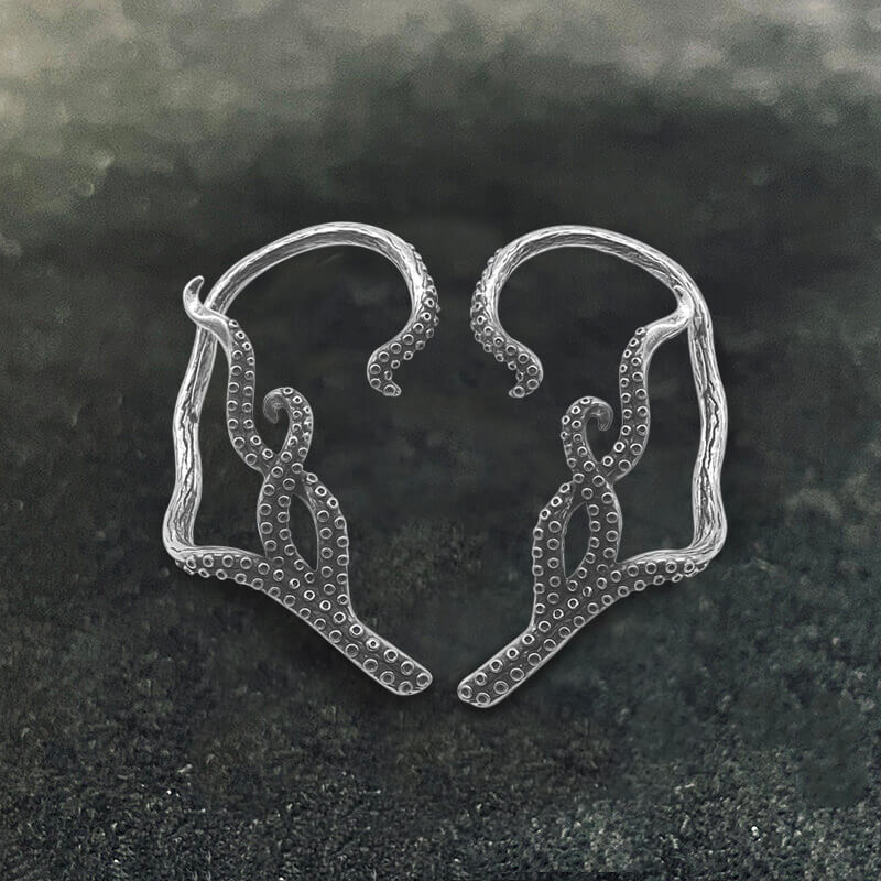 Octopus Tentacles Stainless Steel Ear Cuffs – Man Cave And Apparel