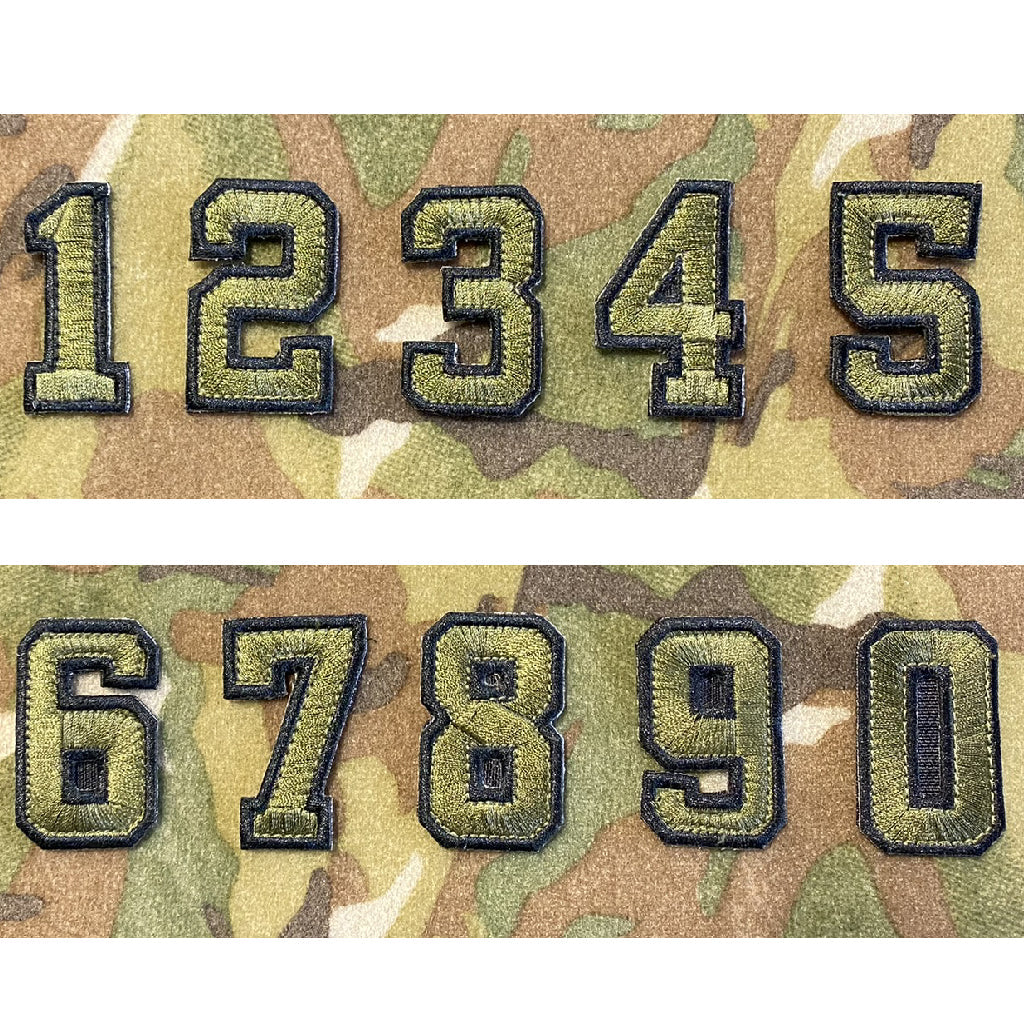 Tactical Numbers 2" x 1.25" - Olive Drab – Man Cave And Apparel