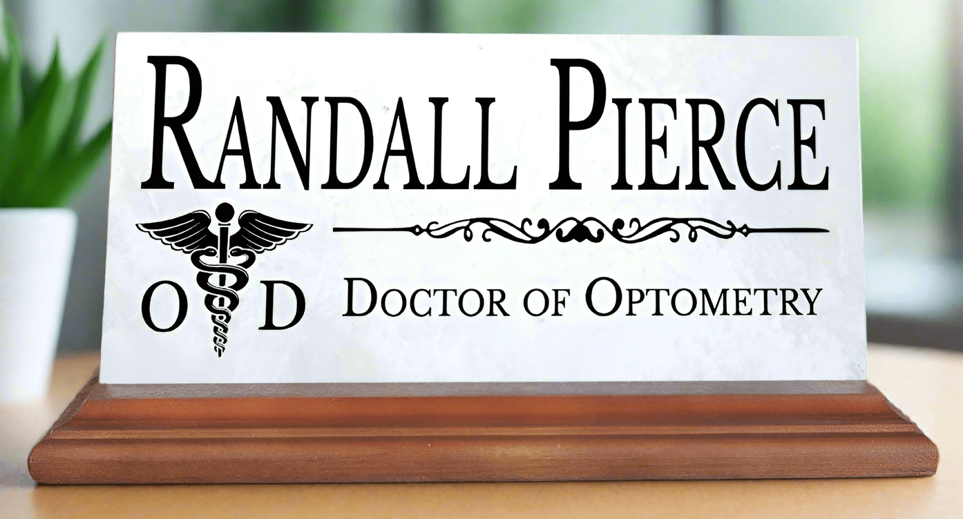 Optometrist Desk Nameplate – Personalized Marble Gift for ODs – Man ...
