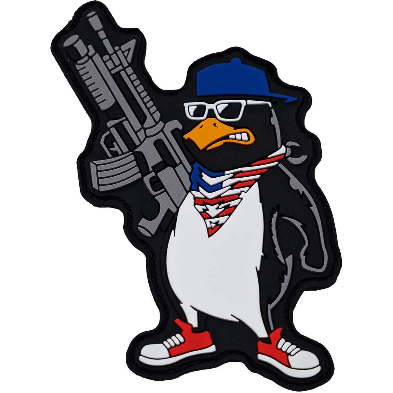 Patriotic Penguin PVC Patch – Man Cave And Apparel