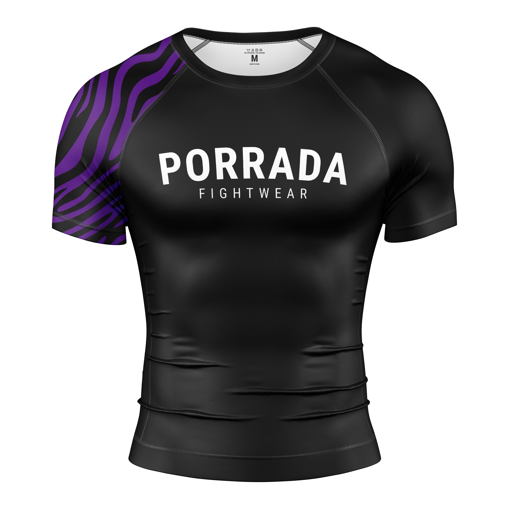 IBJJF PURPLE RANKED SHORT SLEEVE RASH GUARD – Man Cave And Apparel