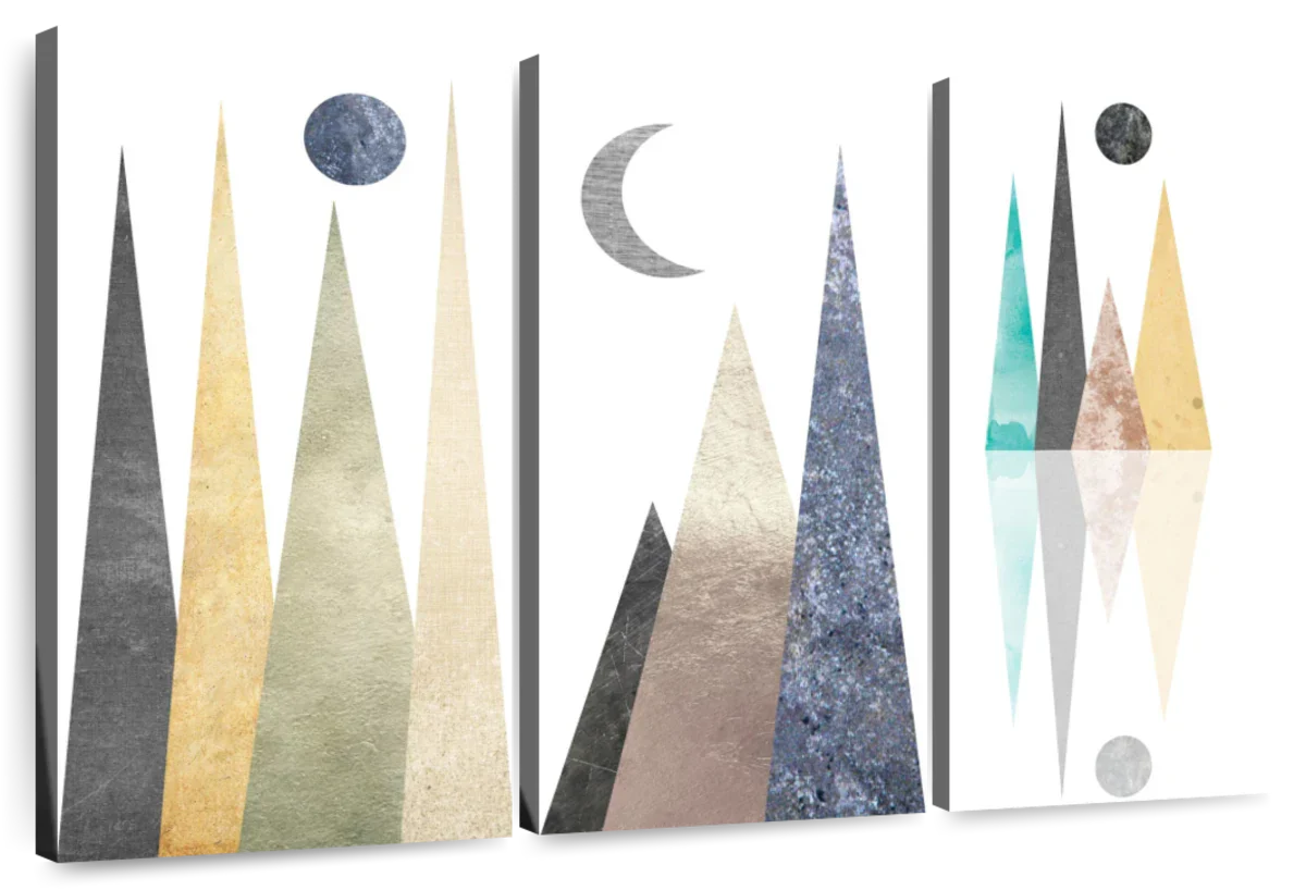 Geometric Mountain Scene Wall Art – Man Cave And Apparel