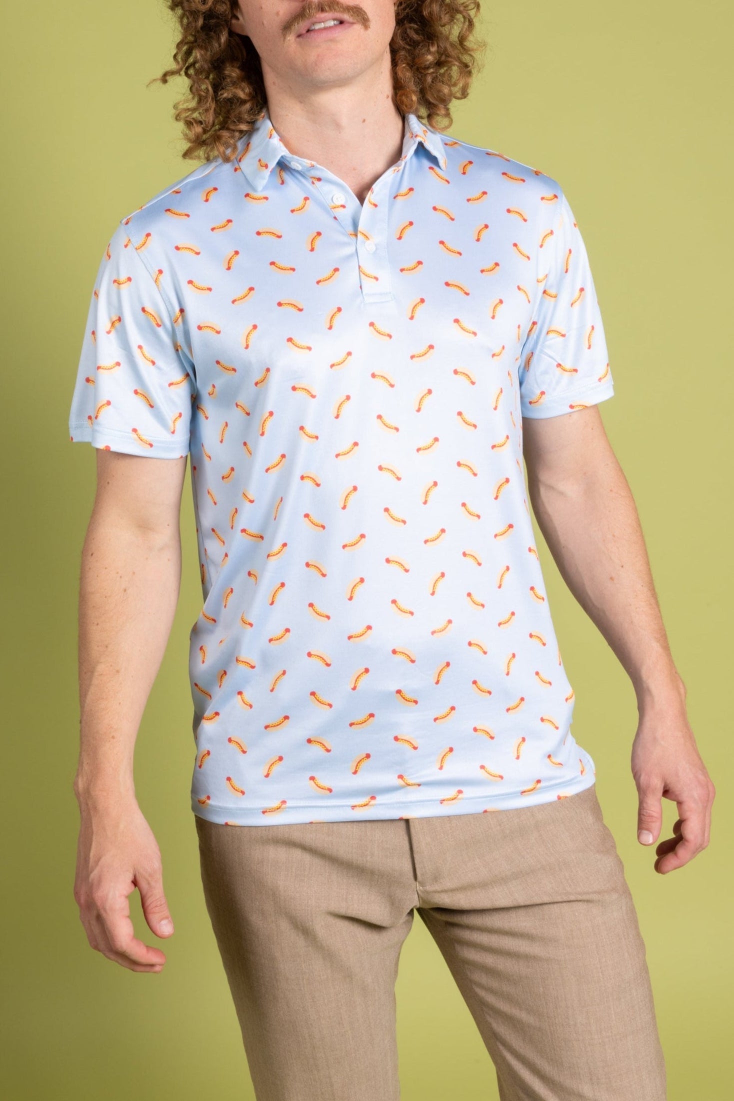 The Raining Brats & Dogs | Hot Dog Men’s Polo – Man Cave And Apparel