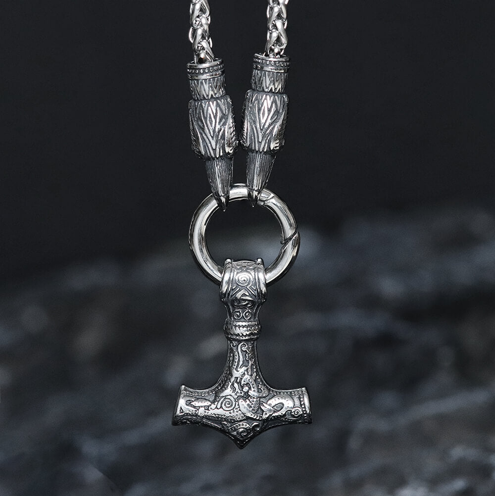 Raven & Hammer Stainless Steel Necklace – Man Cave And Apparel