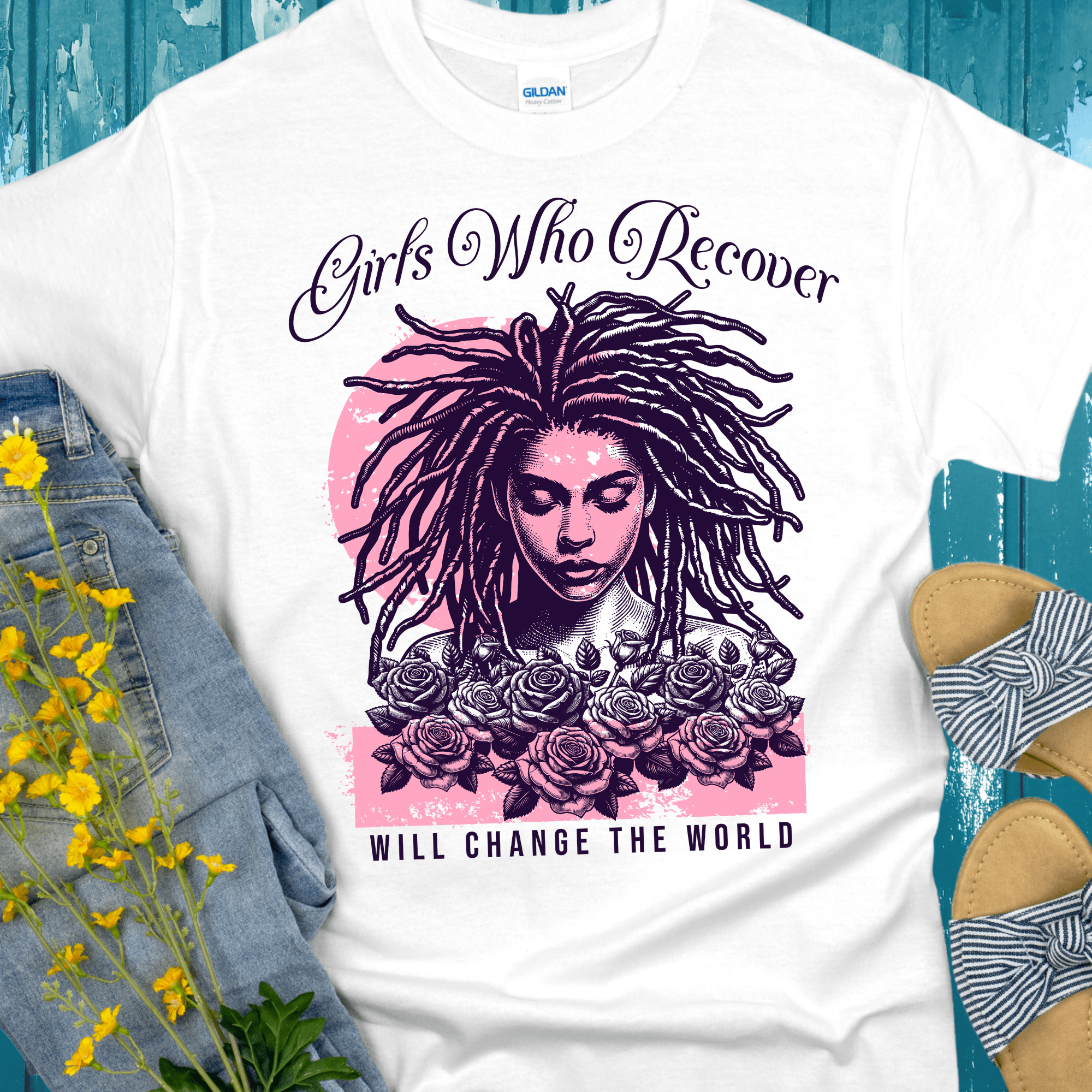 Recovery T-Shirt | Inspiring Sobriety | Girls Who Recover Will Change ...