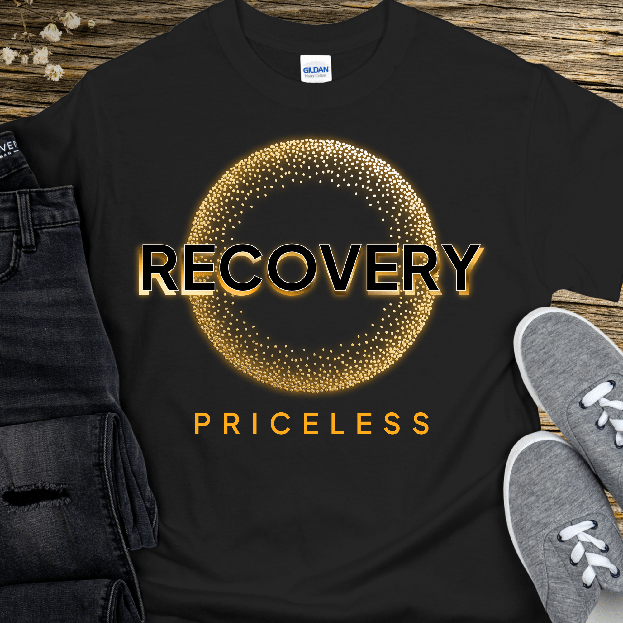 Recovery T-Shirt | Inspiring Sobriety | Recovery - Priceless – Man Cave ...