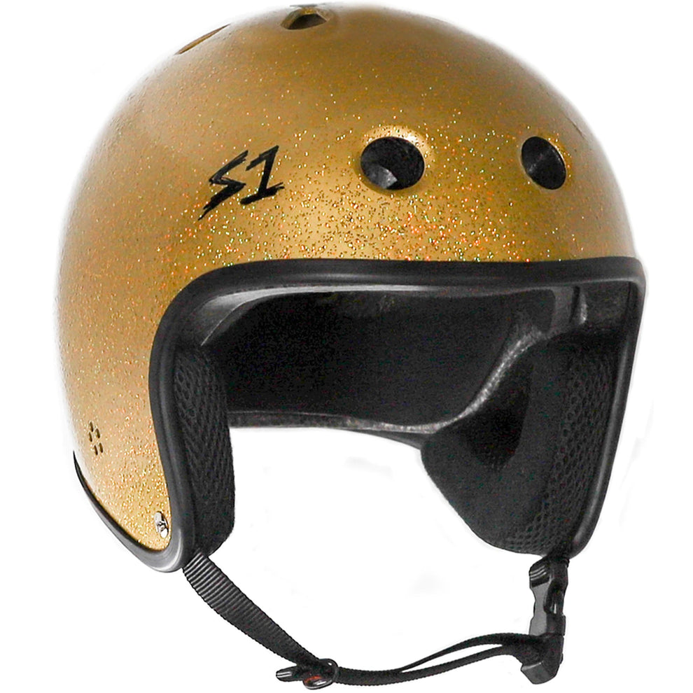 S1 Retro Lifer Helmet - Gold Gloss Glitter – Man Cave And Apparel