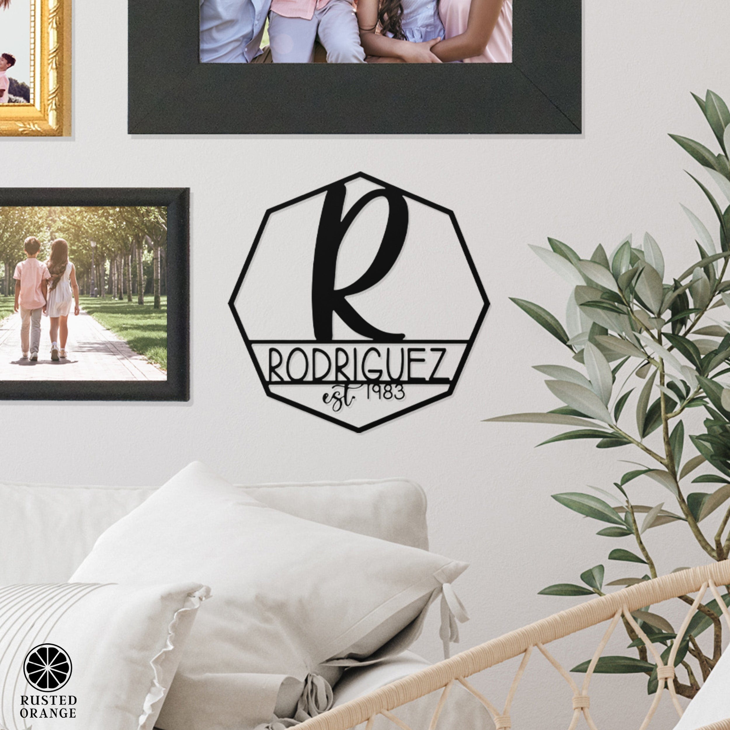 Ashton Monogram - 2 Sizes - Personalized Last Name Metal Signs – Man ...