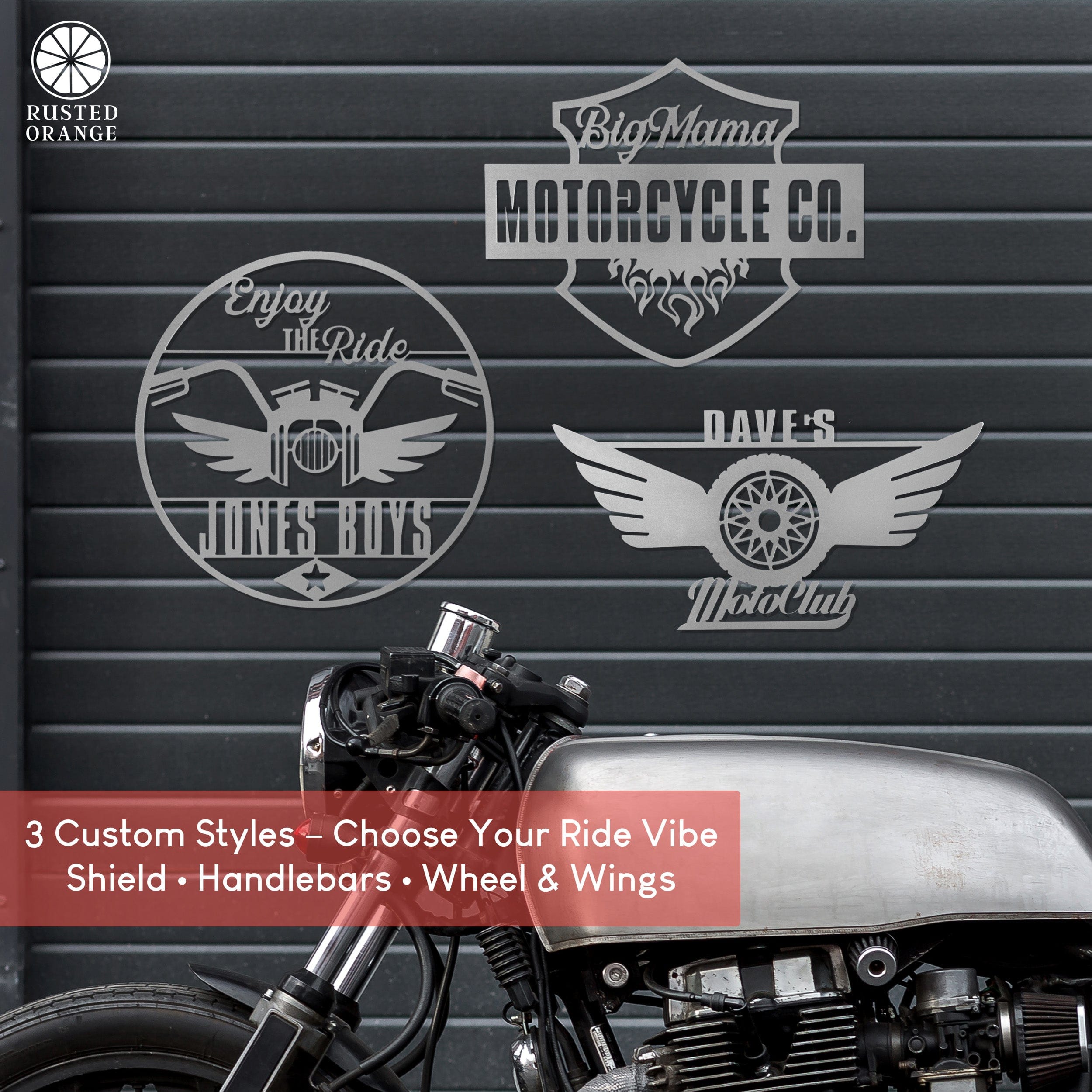 Motorcycle Life - 3 Styles Personalized Rustic Garage Sign Wall Decor ...