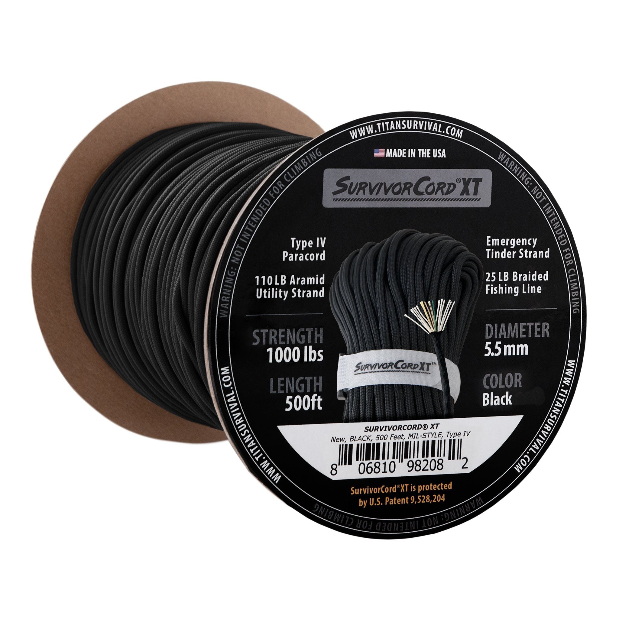 SurvivorCord XT Spool, 500 FOOT – Man Cave And Apparel