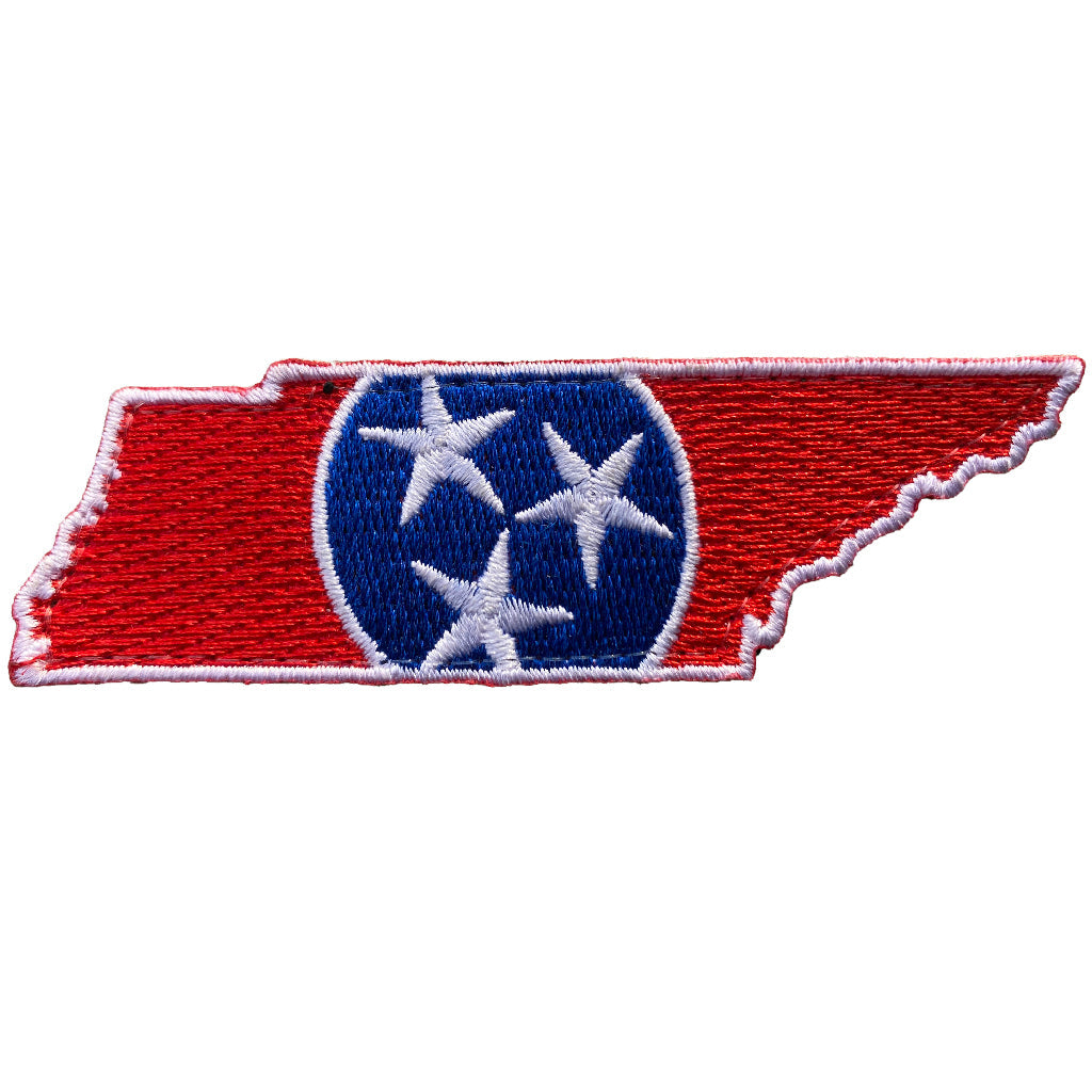 Tennesee - Die-Cut State Tristar Flag Patch – Man Cave And Apparel
