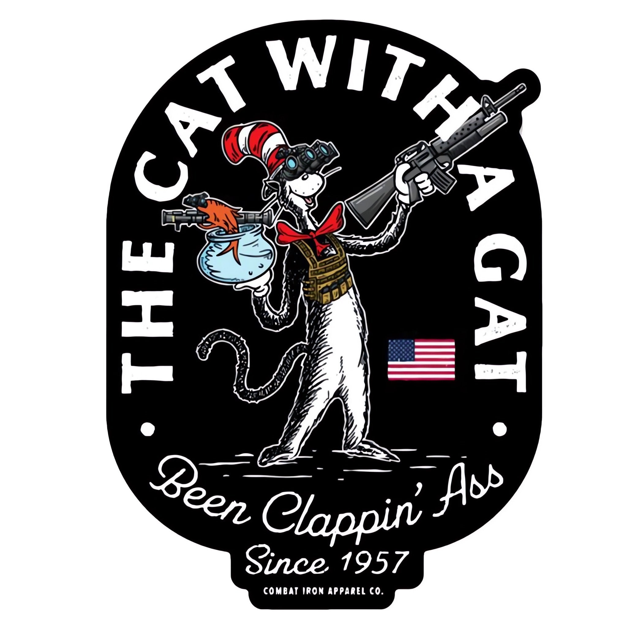 The Cat With A Gat Remix Decal Sticker – Man Cave And Apparel