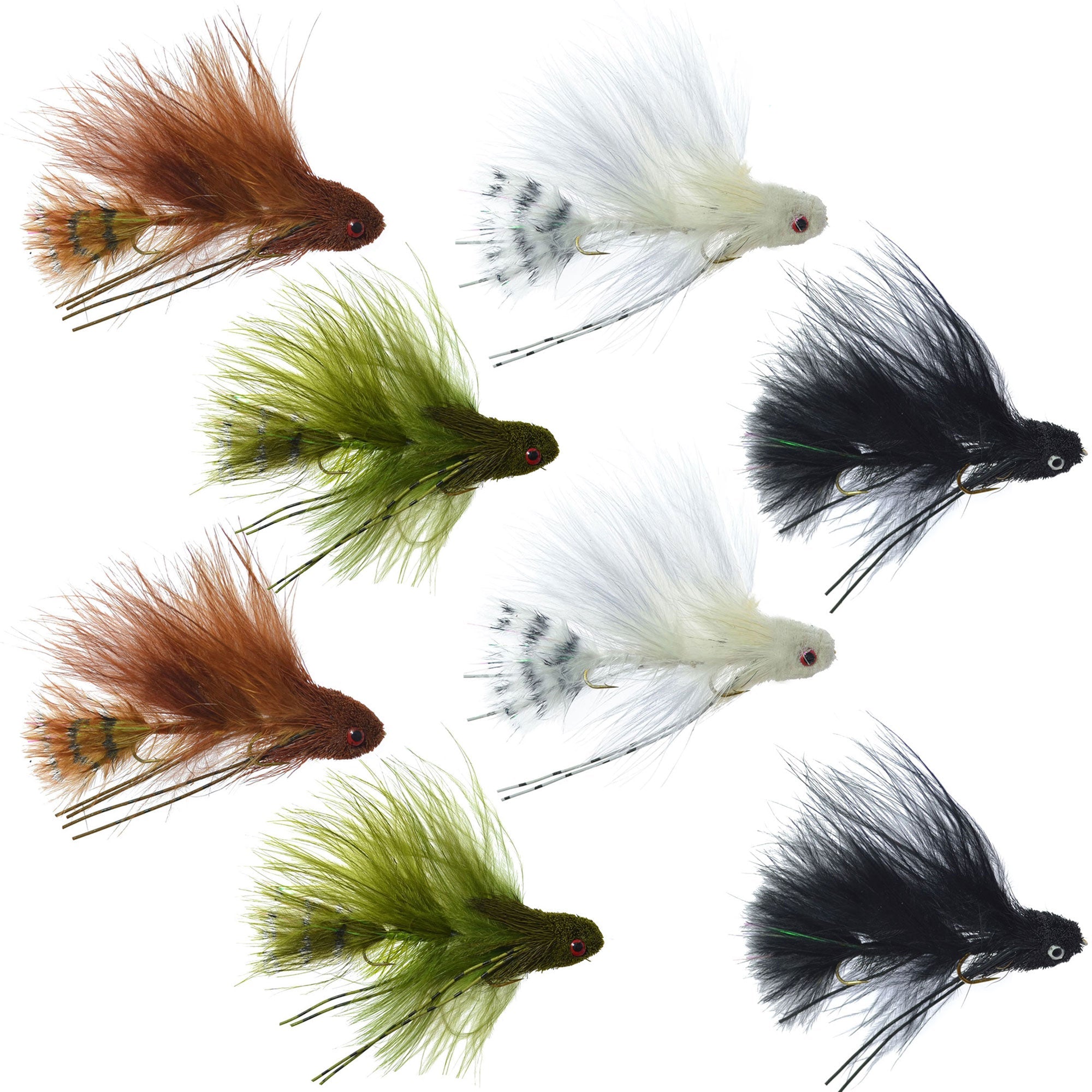 Mini Sex Dungeon Streamer Sampler - 8 Flies - 4 Colors - Size 6 - Arti ...