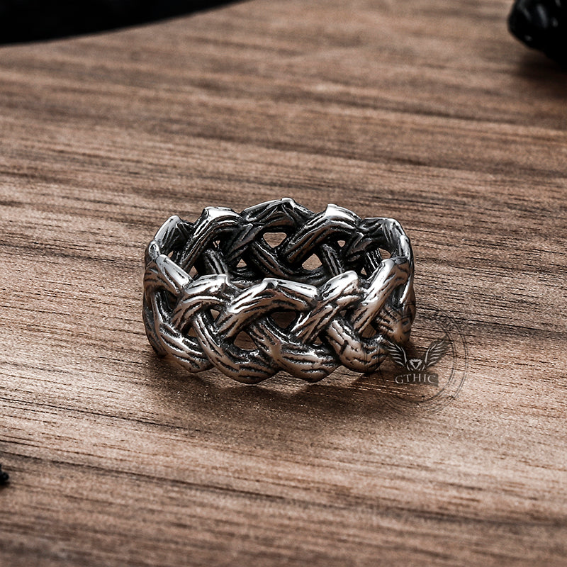 Vintage Braided Celtic Knot Stainless Steel Ring – Man Cave And Apparel